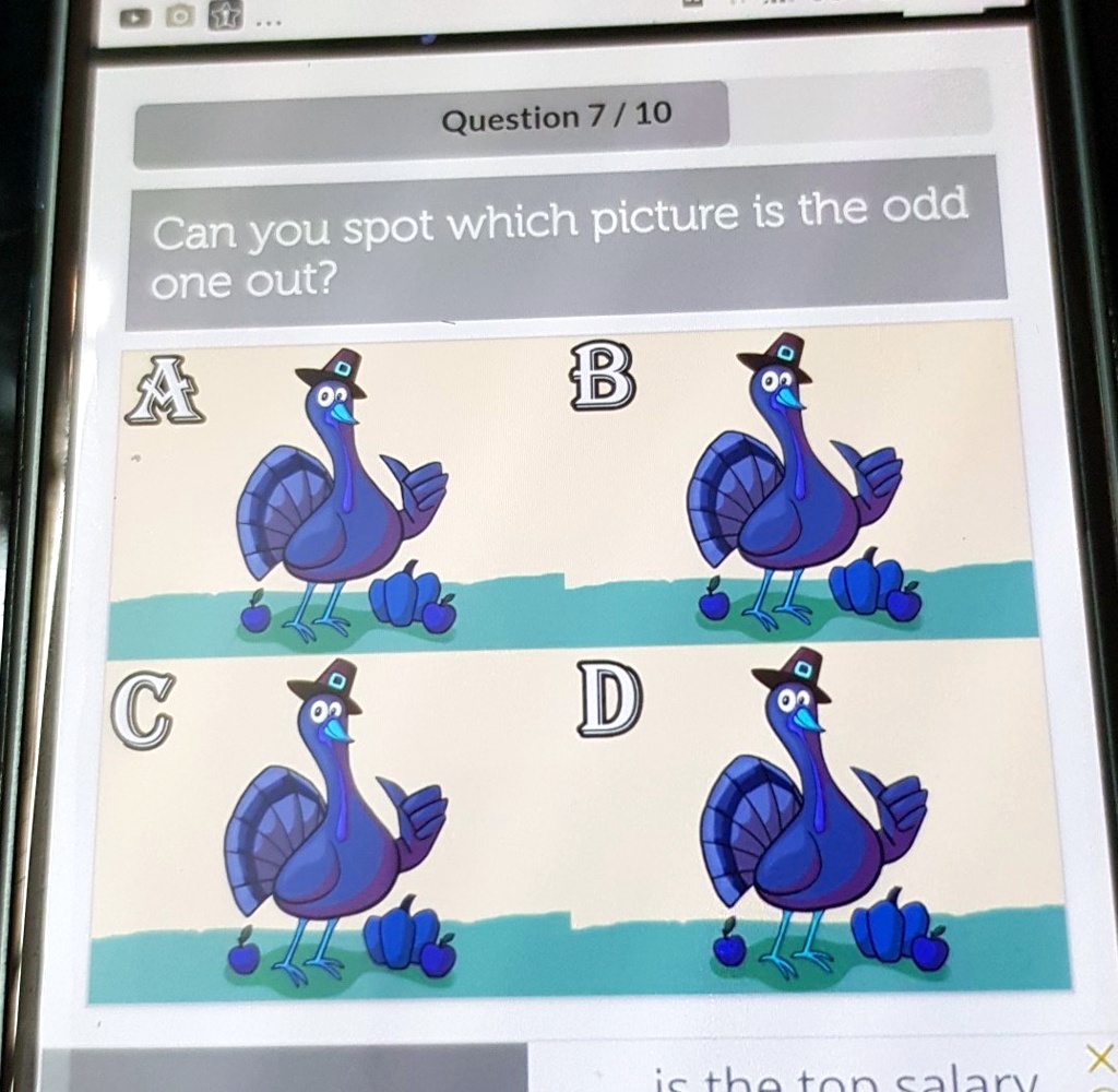 SOLVED: Pick the odd one out, please answer.