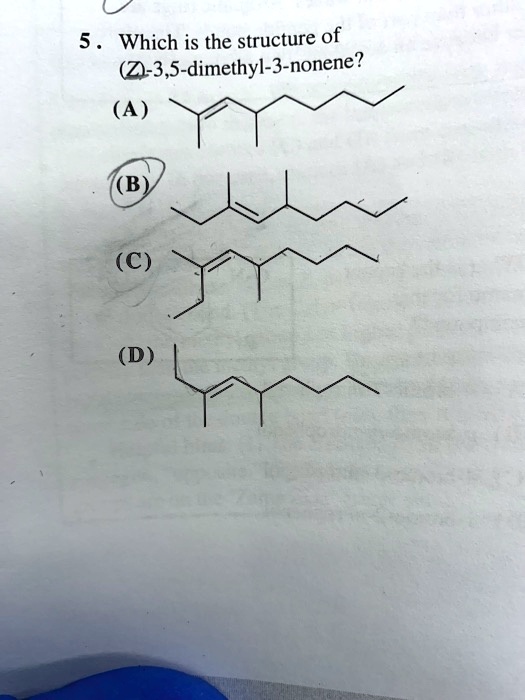 5 What is the structure of (Z)-3,5-dimethyl-3-nonene?
