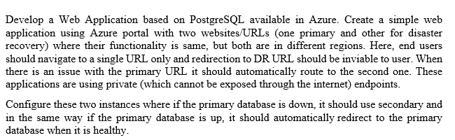 Solved Develop A Web Application Based On Postgresql Available In Azure Create A Simple Web