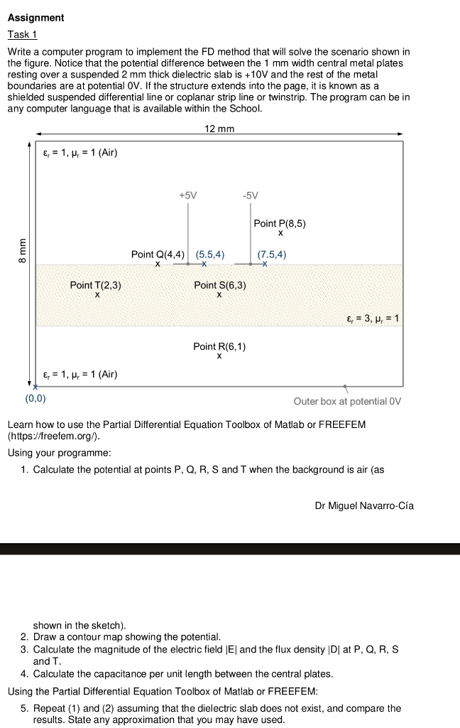Solved Assignment Task Write A Computer Program To Implement The Fd Method That Will Solve The
