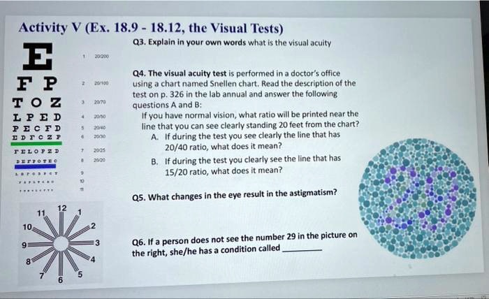 Solved Activity V Ex 18 9 18 12 The Visual Tests Q3 Explain In Your
