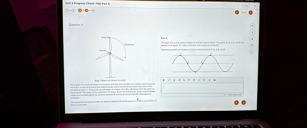 SOLVED: Unit 3 Progress Check: FRQ Part A Submit × (1) - 2 (3) - 4 - 5 3 of 5 Question 3 a 24 ...