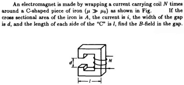 question on electromagnetic theory an electromagnet is made by wrapping ...