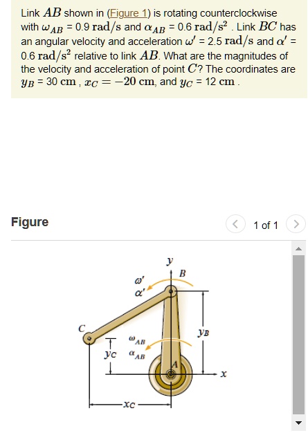 Solved Part A Use A Rotating Coordinate System With Its Origin At Aa And Rotating With Link