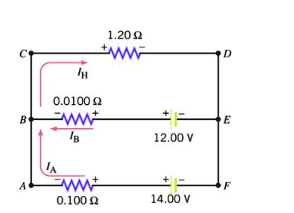 SOLVED: Using Kirchhoff's laws, solve the current of the circuit. Determine the currents through ...