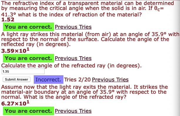 solved-the-refractive-index-of-a-transparent-material-can-be-determined-by-measuring-the