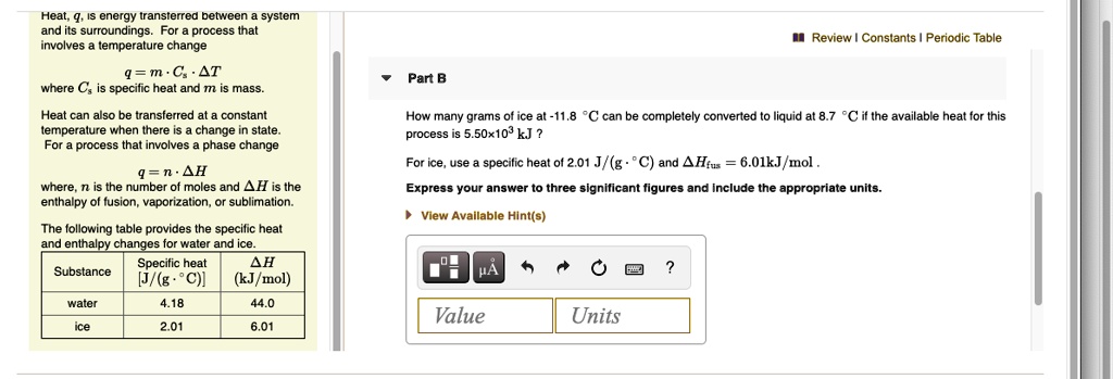 SOLVED:Heat; q energy transierred Dctyccn system and its surroundings ...