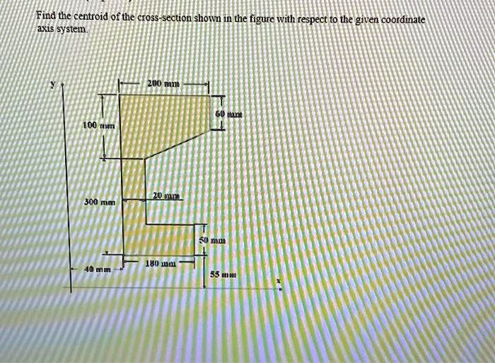 [GET ANSWER] Find the centroid of the cross-section shown in the figure with respect to the ...