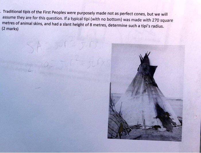 SOLVED: Traditional tipis of the First Peoples were purposely made not ...