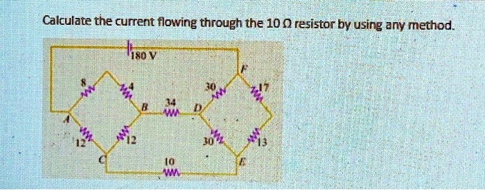 SOLVED: Calculate the current flowing through the 10 Î© resistor by using any method.