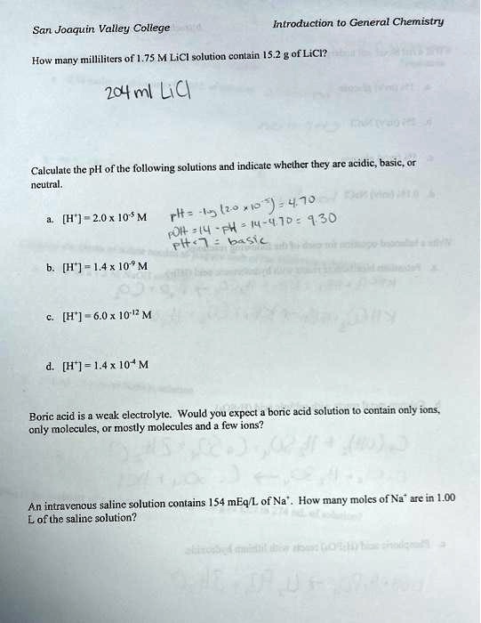 introduction general chemistry san joaquin valley college milliliters of 175 m licl solution ...