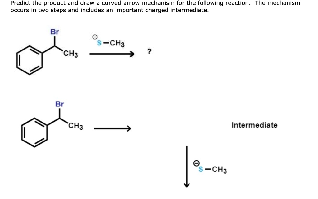 SOLVED: Predict the product and draw a curved arrow mechanism for the following reaction. The ...