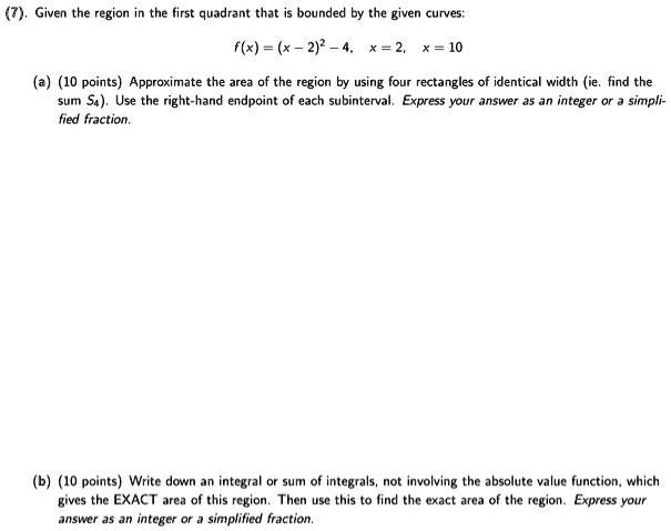SOLVED: Given the region in the first quadrant that bounded by the ...