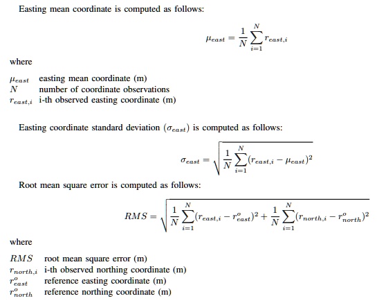 SOLVED:Easting mean coordinate is computed as follows: Mead Teari where ...