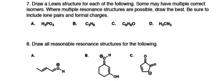 7. Draw a Lewis structure for each of the following. Some may have ...