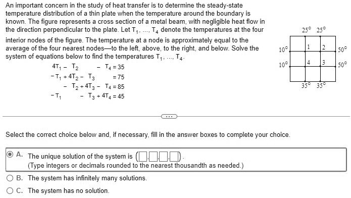SOLVED: An important concern in the study of heat transfer is to ...