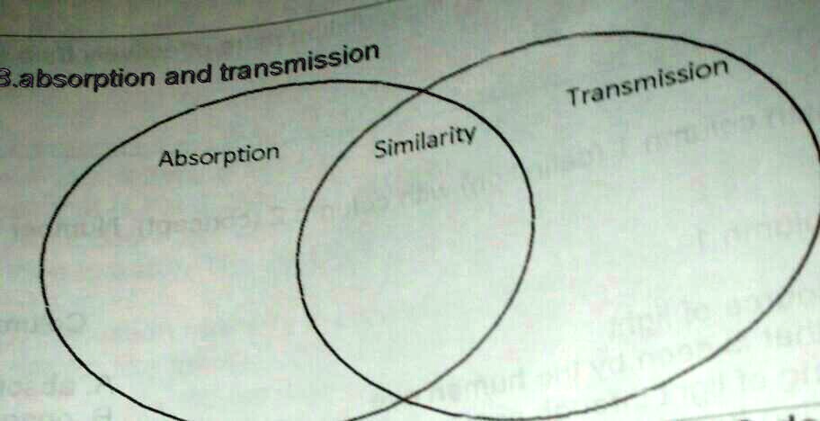 3. absorption and transmission Absorption Similarity Transmission