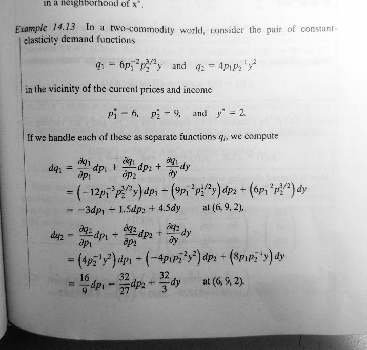 SOLVED: Example 14.13 In a two-commodity world, consider the pair of ...