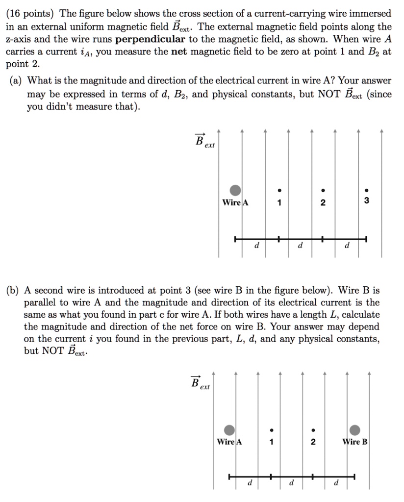 16 points the figure below shows the cross section of a current ...