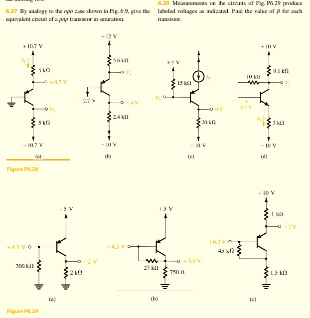 [GET ANSWER] please do 629 629 measurements on the circuits of fig p629 ...