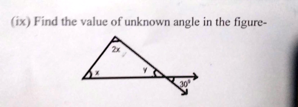 SOLVED: 'find the value of unknown (i/ ) Find the value of unknown ...