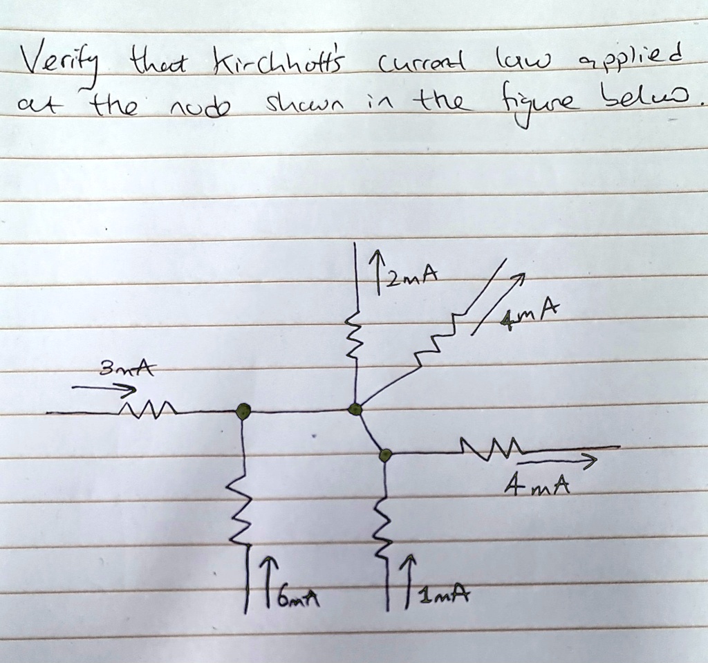 SOLVED: Verify how much current is applied at the node shown in the ...