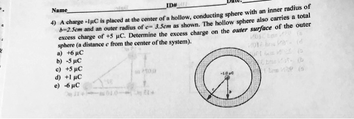 SOLVED: ID# Name inner radius of with an the center of hollow ...