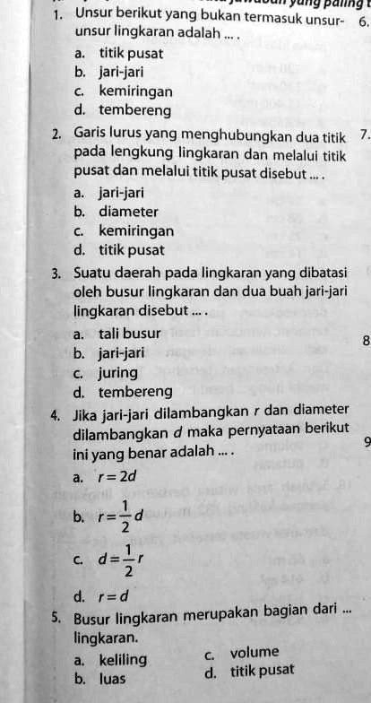 SOLVED: tolong dijawab sampai lima ya Tung paiing Unsur berikut yang ... SOLVED: tolong dijawab sampai lima ya Tung paiing Unsur berikut yang ...