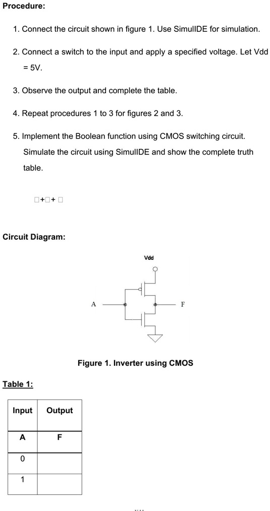 Procedure: 1. Connect the circuit shown in figure 1. Use SimulIDE for simulation. 2. Connect a ...