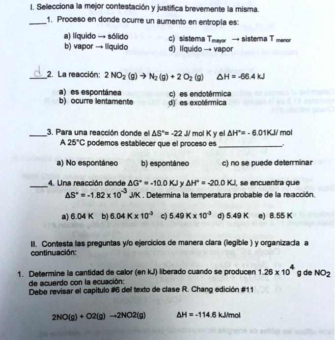 Solved 1 Selecciona La Mejor Contestación Y Justifica Brevemente La