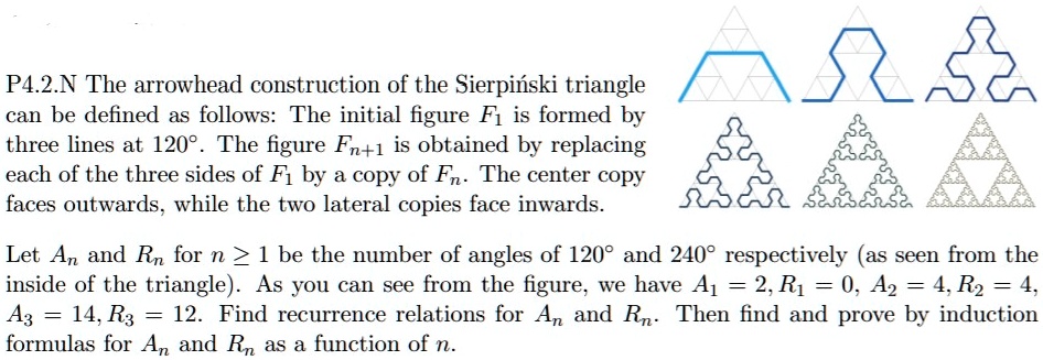 P42n the arrowhead construction of the sierpinski triangle...