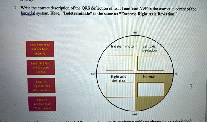 SOLVED: Write the correct description of the QRS deflection of lead I ...