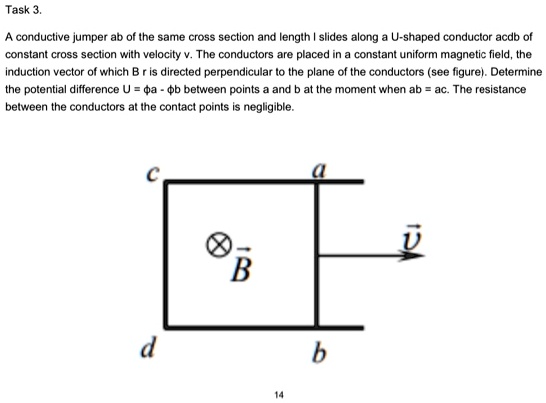 Task 3. A conductive jumper ab of the same cross section and length l ...