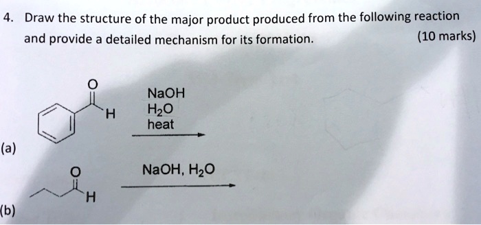 Draw the structure of the major product produced from the following ...