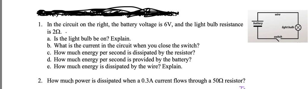SOLVED: In the circuit on the right; the battery voltage is 6V, and the ...