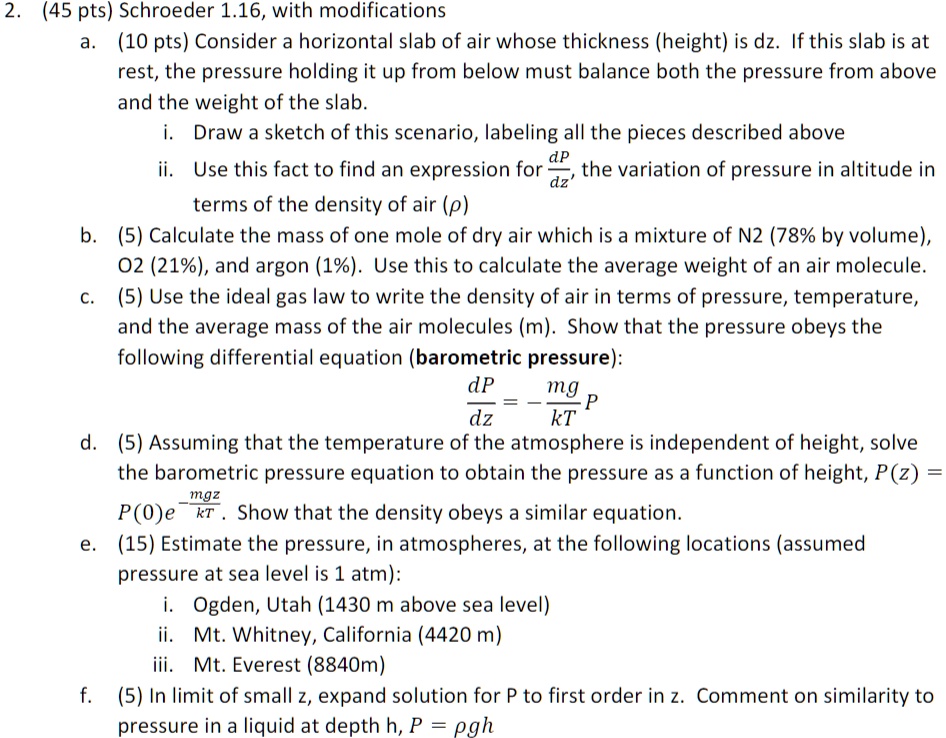 schroeder 116 with modifications consider a horizontal slab of air ...