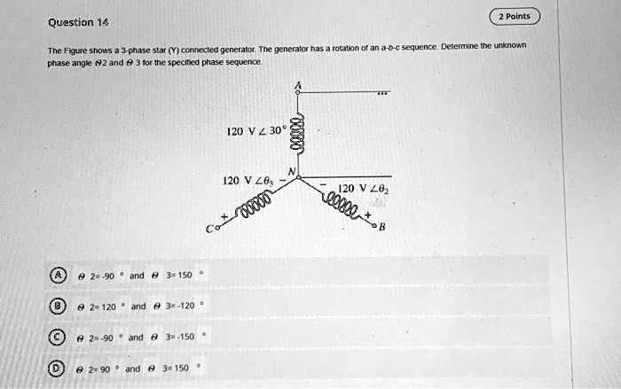 The Figure shows a 3-phase star (Y connected generator. The generator ...