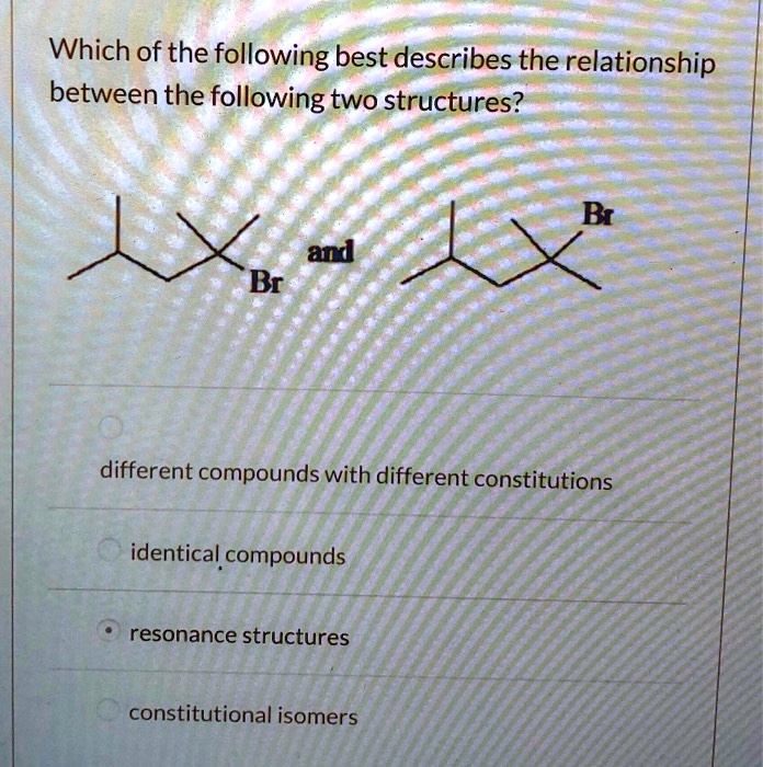 SOLVED: Which of the following best describes the relationship between the following two ...