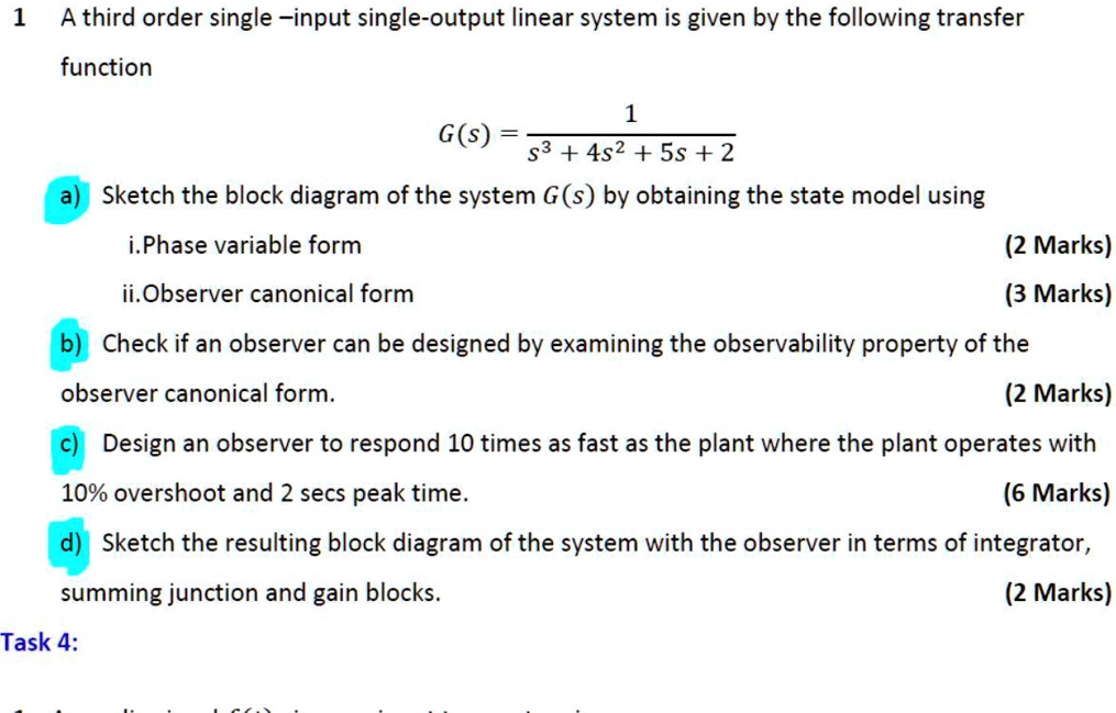 SOLVED A Third Order Single input Single output Linear System Is Given solved-a-third-order-single-input-single-output-linear-system-is-given