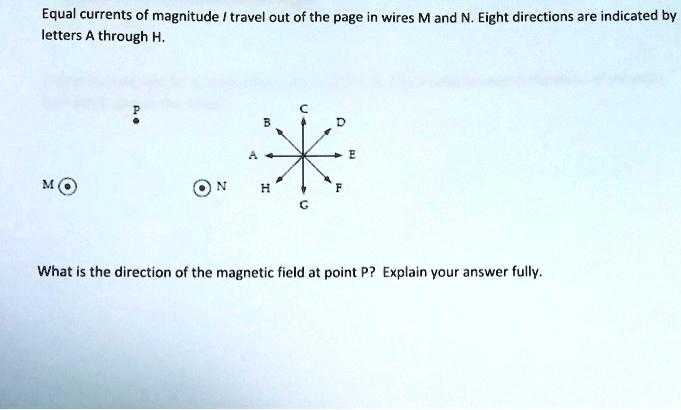 Equal Currents Of Magnitude Travel Out Of The Page In Wires Mand N