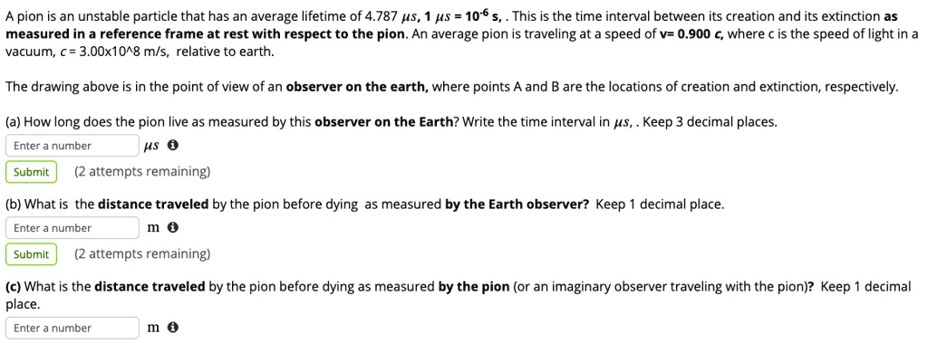 SOLVED:A pion is an unstable particle that has an average lifetime of 4 ...