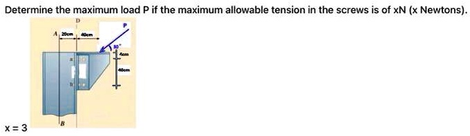SOLVED: Determine the maximum load if the maximum allowable tension in ...