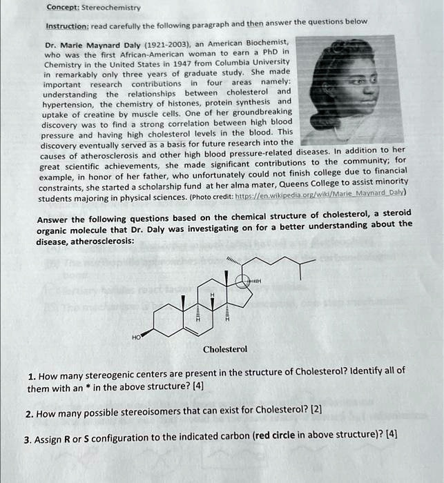 Concept: Stereochemistry Instruction: read carefully the following ...