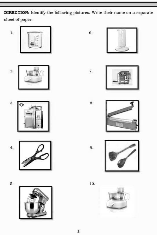identify the following pictures direction identily the following ...