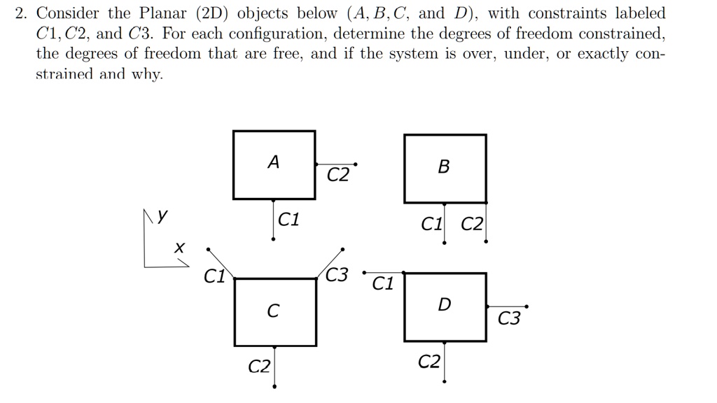 SOLVED: 2. Consider the Planar (2D) objects below (A,B,C, and D), with ...