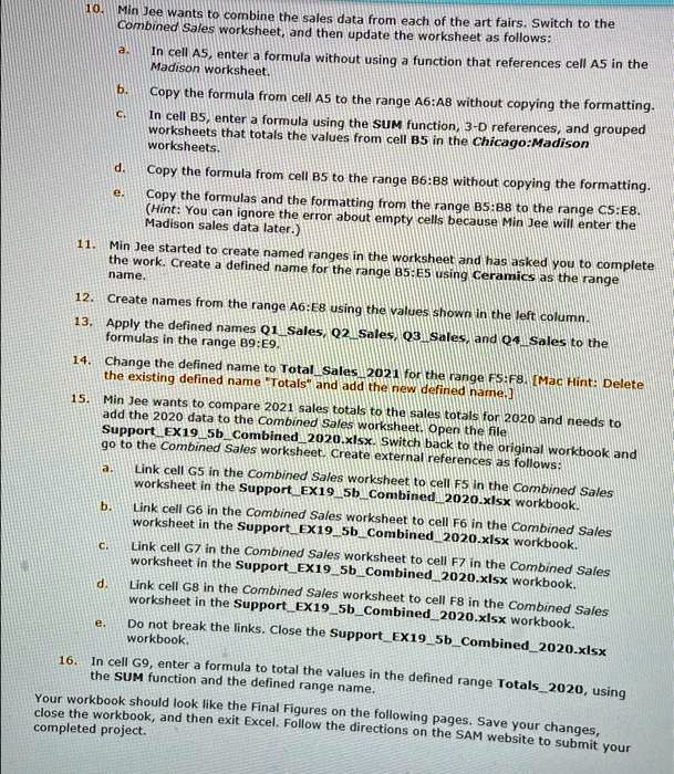 SOLVED: 10. Madison worksheet. In cell Bsenter a formula using the SuM ...