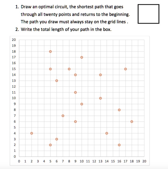 Draw An Optimal Circuit The Shortest Path That Goes Through All Twenty