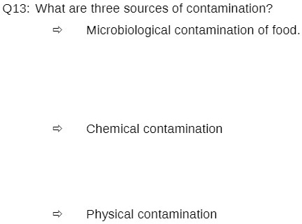 SOLVED: 'Q13: What are three sources of contamination? Microbiological ...