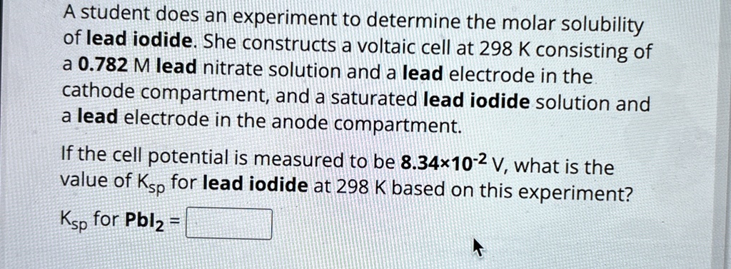 [GET ANSWER] a student does an experiment to determine the molar ...