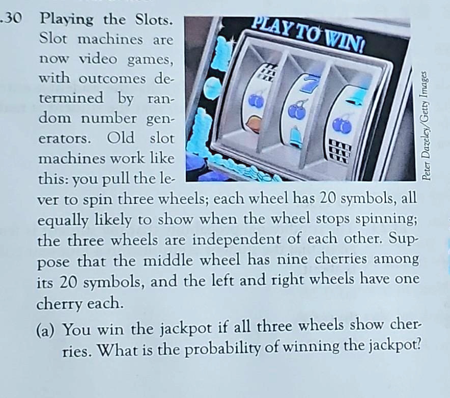 SOLVED: B) There are 3 ways that the 3 wheels can show 2 cherries and ...